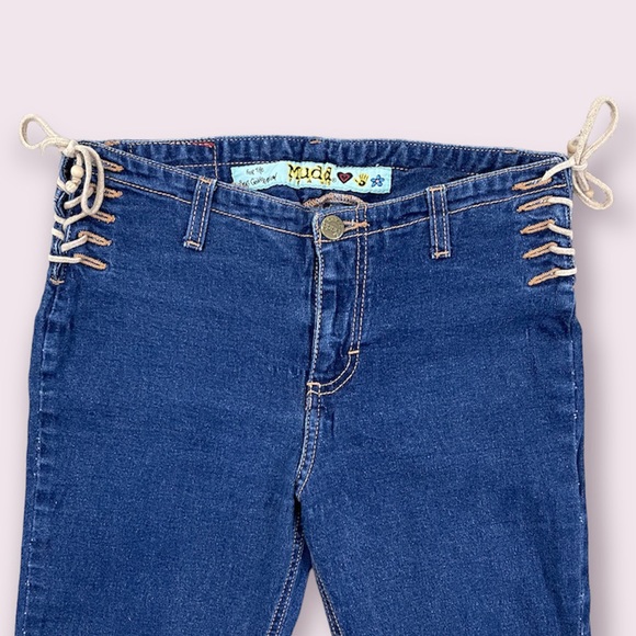 Mudd | Jeans | Mudd Vintage Y2k 200s Dark Blue Denim Lace Up Hips High ...